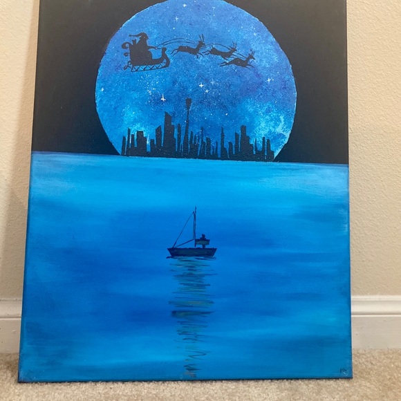 Wall Decor | Moonlight Canvas Painting | Poshmark